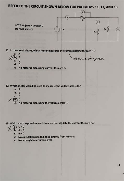 Solved Refer To The Circuit Shown Below For Problems 11 12