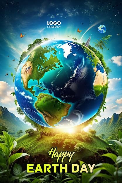 Premium Psd A Poster For The World Of Earth With A World Map On The Bottom