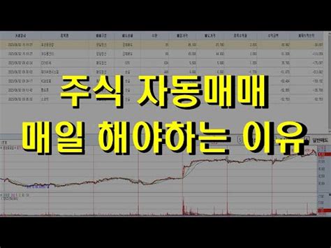 자동매매 프로그램 매매 키움캐치 사용방법 조건식 검색식 활용법 실전 YouTube