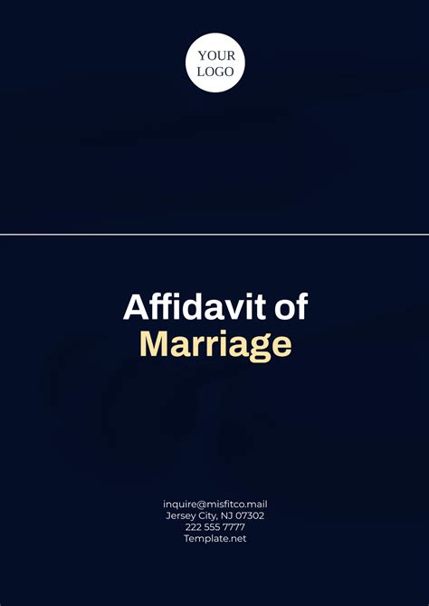 Free Sample Affidavit Of Marriage Template To Edit Online