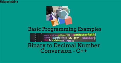 Binary To Decimal Number Conversion Helpmestudybro