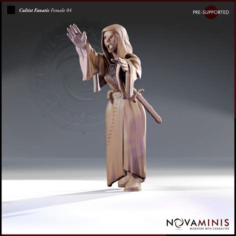 3d Printable Cultist Fanatic Female 04 By Novaminis