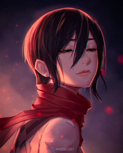 Mikasa Ackerman Shingeki No Kyojin Drawn By Inhoso Danbooru