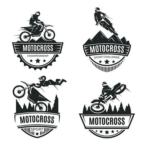 越野摩托车logo标志矢量图素材 花瓣网