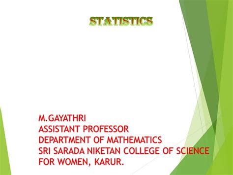 Statistics Measure Of Central Tendency Ppt
