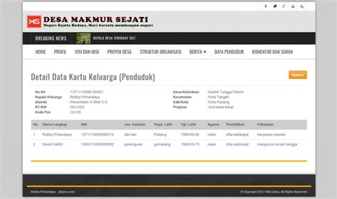 Podes Web Portal Desa Responsive Dengan Php Dan Mysql Phpmucom