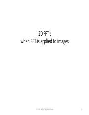 D FFT Understanding Frequency In Image Processing Course Hero