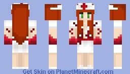 Sexy Nurse Redhead Minecraft Skin