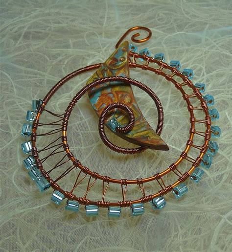 Polymer Clay Shard Wire Brooch How To Wire Wrap Polymer Clay Clay