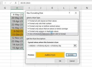 How To Set Up Conditional Formatting In Excel For Dates