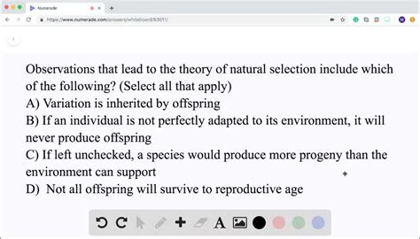 Which Of The Following Is Not An Observation Or Inference On Which Natural Selection Is Based