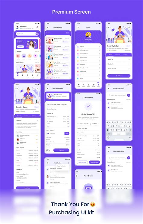 Barber Booking App Ui Kit Beautiful Usable And Modern Salon Booking