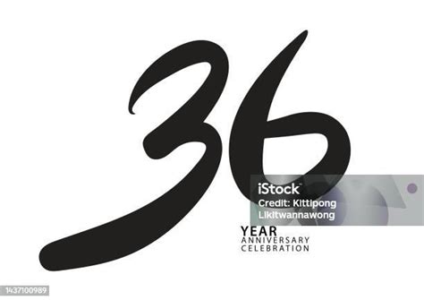 36 주년 기념일 축 하 블랙 컬러 로고 타입 벡터 36 숫자 디자인 36 번째 생일 초대장 로고 번호 디자인 벡터 일러스트 레이 션 2022년에 대한 스톡 벡터 아트 및
