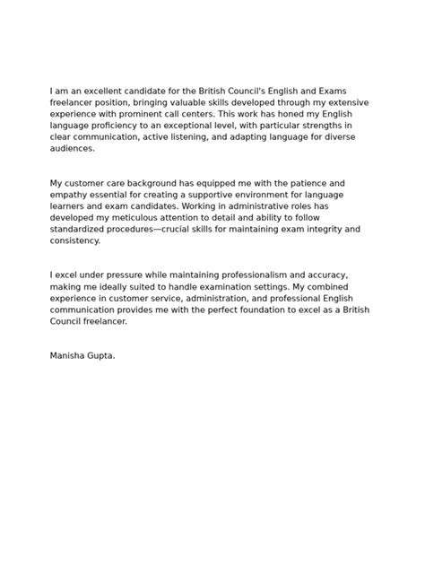 Supporting Statement Manisha Pdf