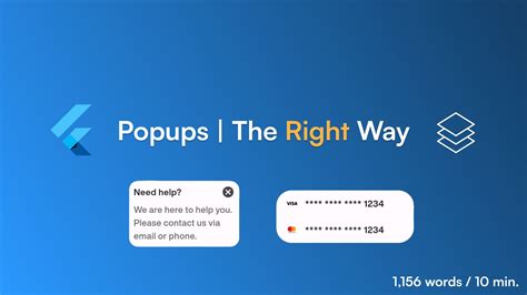 Popups In Flutter The Right Way