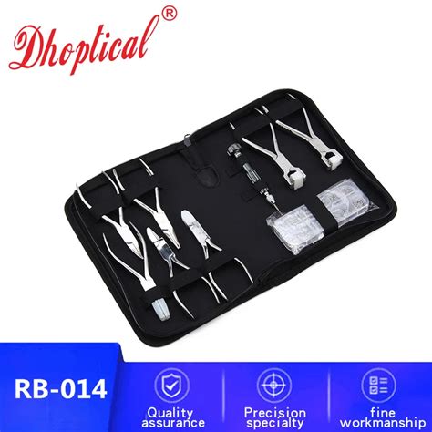 안경 플라이어 세트 코 패드 프레임 다리 렌즈 7 개 플라이어 스크루 드라이버 1 개 나사 너트 박스 안경 수리 키트nut Materialnuts