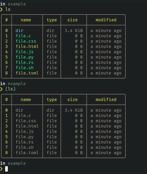 LS COLORS Not Used When Ls Inside Parenthesis Issue Nushell Nushell GitHub