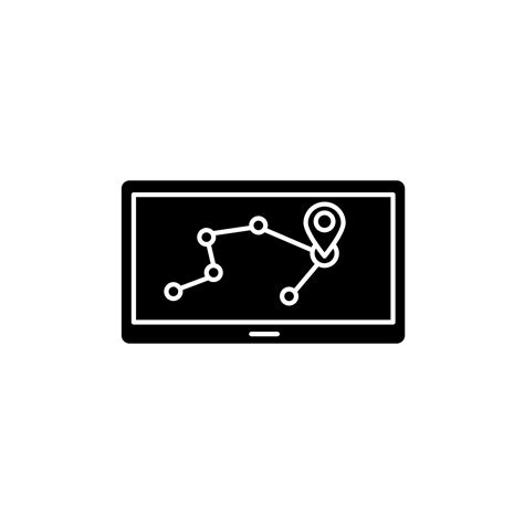 Personal Navigation Assistant Black Glyph Icon 3159876 Vector Art At