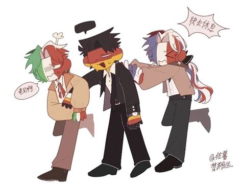 Italy Germany France Countryhumans Countryhumans Italy Empire Pháp