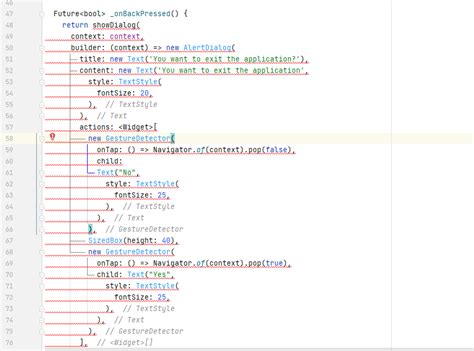 Flutter A Value Of Type Object Cant Be Returned From The Method
