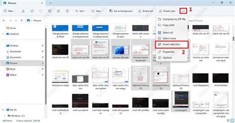 how to select files using invert selection in file explorer windows 11