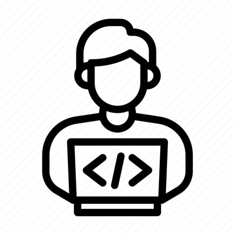 Programmer Software Developer Workplace Development Icon Download