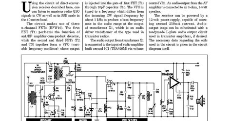 40 Meter Direct Conversion Receiver ~ Electronics Circuits For You