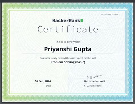 Priyanshi Gupta On Linkedin Problemsolving Hackerrankcertified