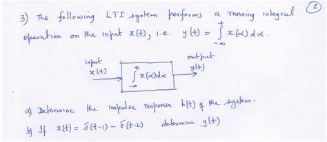 Solved The Following LTI System Performs A Running Chegg Com