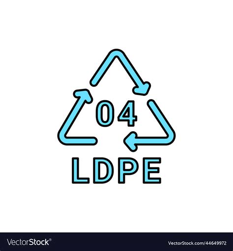 Plastic Recycling Code Ldpe Line Icon Vector Image