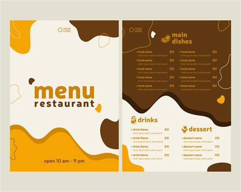 Menu Restaurant Vertical Format 10509747 Vector Art At Vecteezy