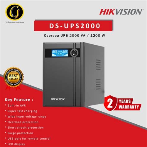 Jual Ds Ups2000 Hikvision Ups 2000va 1200w Uninterruptible Power