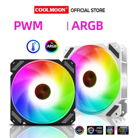Mua Quạt Tản Nhiệt Fan Led RGB Coolmoon X3 Có Điều Tốc PWM Led Sync Main 3 Pin 5v Bộ Hub