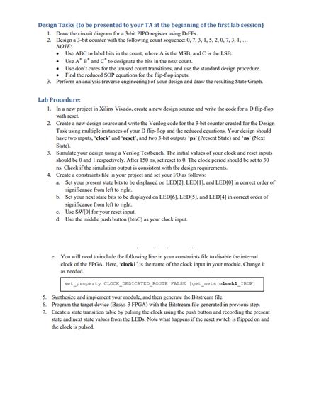 Solved In A New Project In Xilinx Vivado Create A New Chegg Com