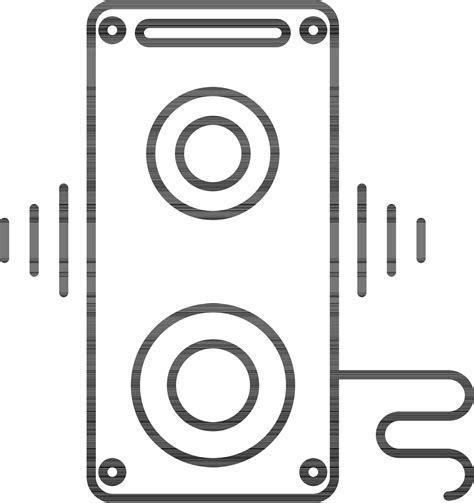 Line Art Speaker Icon In Flat Style 24327747 Vector Art At Vecteezy
