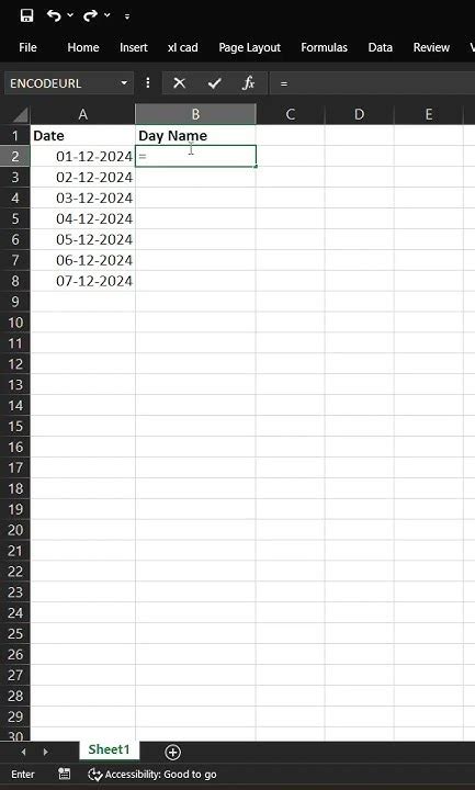 How To Get Day Name From Date In Ms Excel Youtube