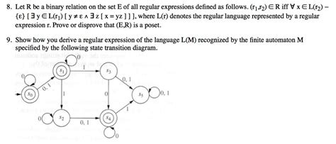 Solved 8 Let R Be A Binary Relation On The Set E Of All