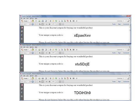 Acrobat Create Copies With Unique Codes Try67 Custom Pdf Tools