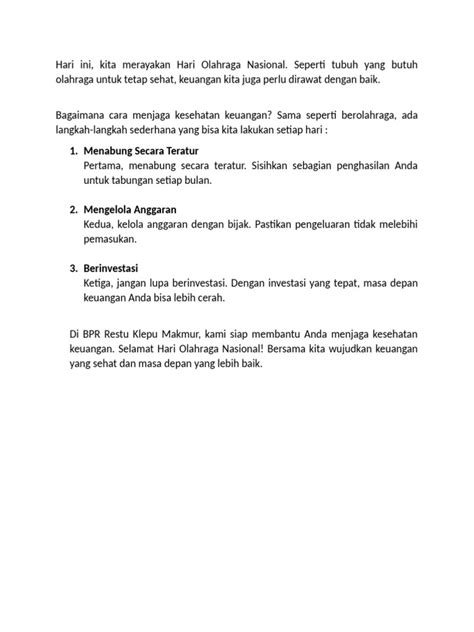 Script Hari Olahraga Nasional Pdf