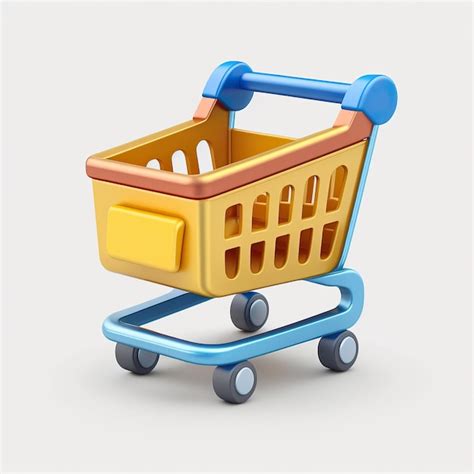 Premium Ai Image Ai Generated Illustration Of Cute 3d Shopping Cart