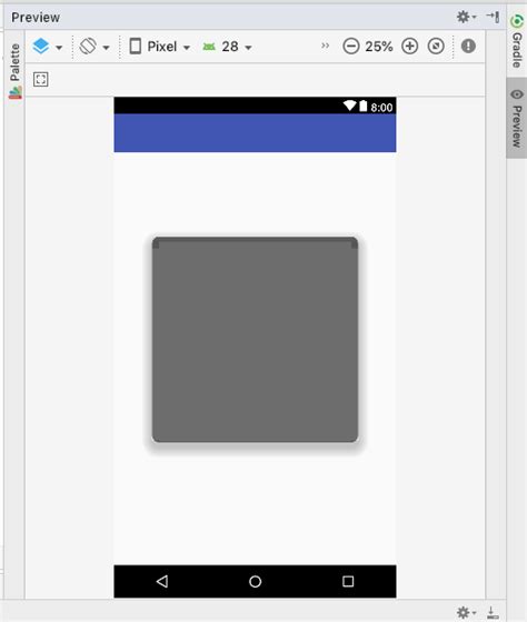 Android Elevation Shadow Wont Show On Device Only On Preview Stack