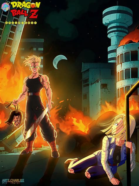 Trunks Of The Future Vs Android 17 And 18 Fanart By Charlieeart On Deviantart