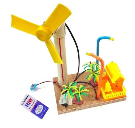 Buy Erh India Wind Mill Battery Powered Science Project Working Model Diy Kit For School Science