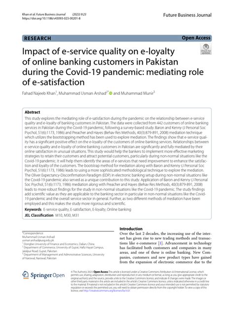 Impact of E-Service Quality On E-Loyalty of Online | PDF | Finance & Money Management | Computers