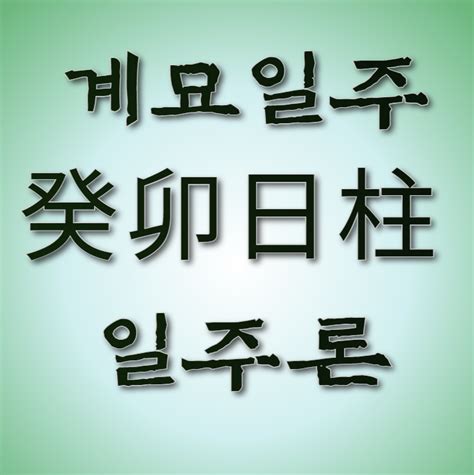 계묘일주 여자 남자 일주론 네이버 블로그