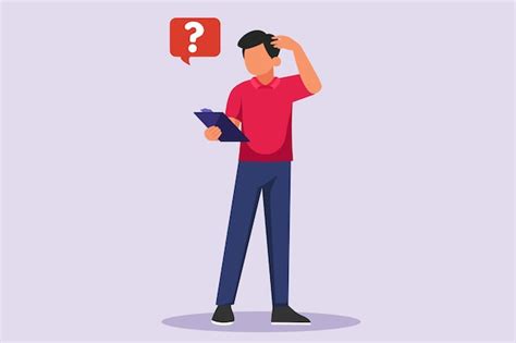 Premium Vector Thinking Or Solving Problem Concept Colored Flat Vector Illustration Isolated