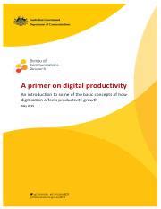 Reading Digital Productivity Primer Pdf A Primer On Digital Productivity An Introduction To