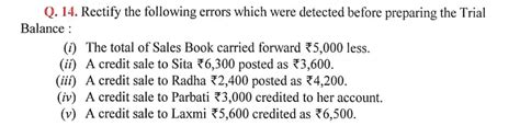 Dk Goel Solutions Q 14 Chapter 18 Rectification Of Errors Class 11 Cbse