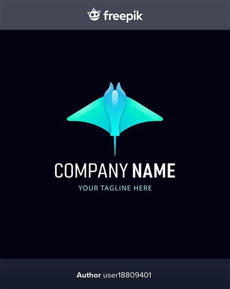 Colorful Stingray Logo Design Geometric Stingray Manta Ray Logo