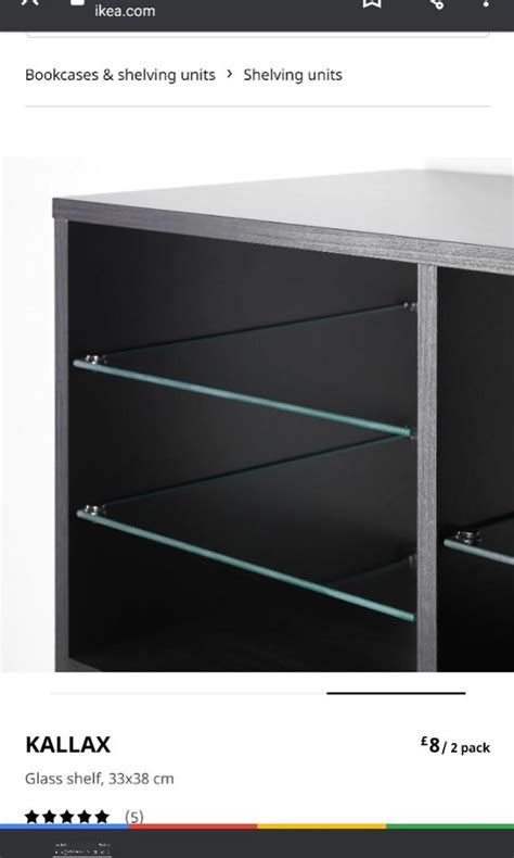Ikea Kallax Glass Shelf Insert X 2 Furniture And Home Living Furniture Shelves Cabinets